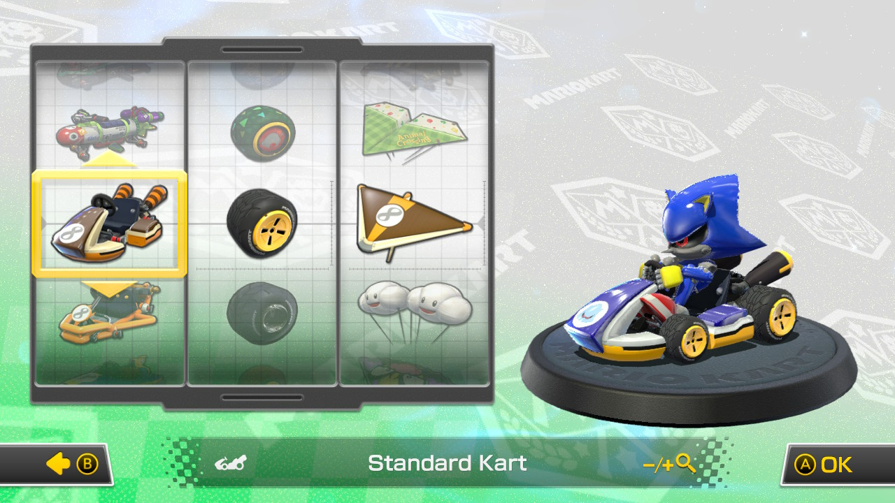 Metal Sonic Kart Colours, Emblem & Glider Mod for Mario Kart 8 Deluxe ...