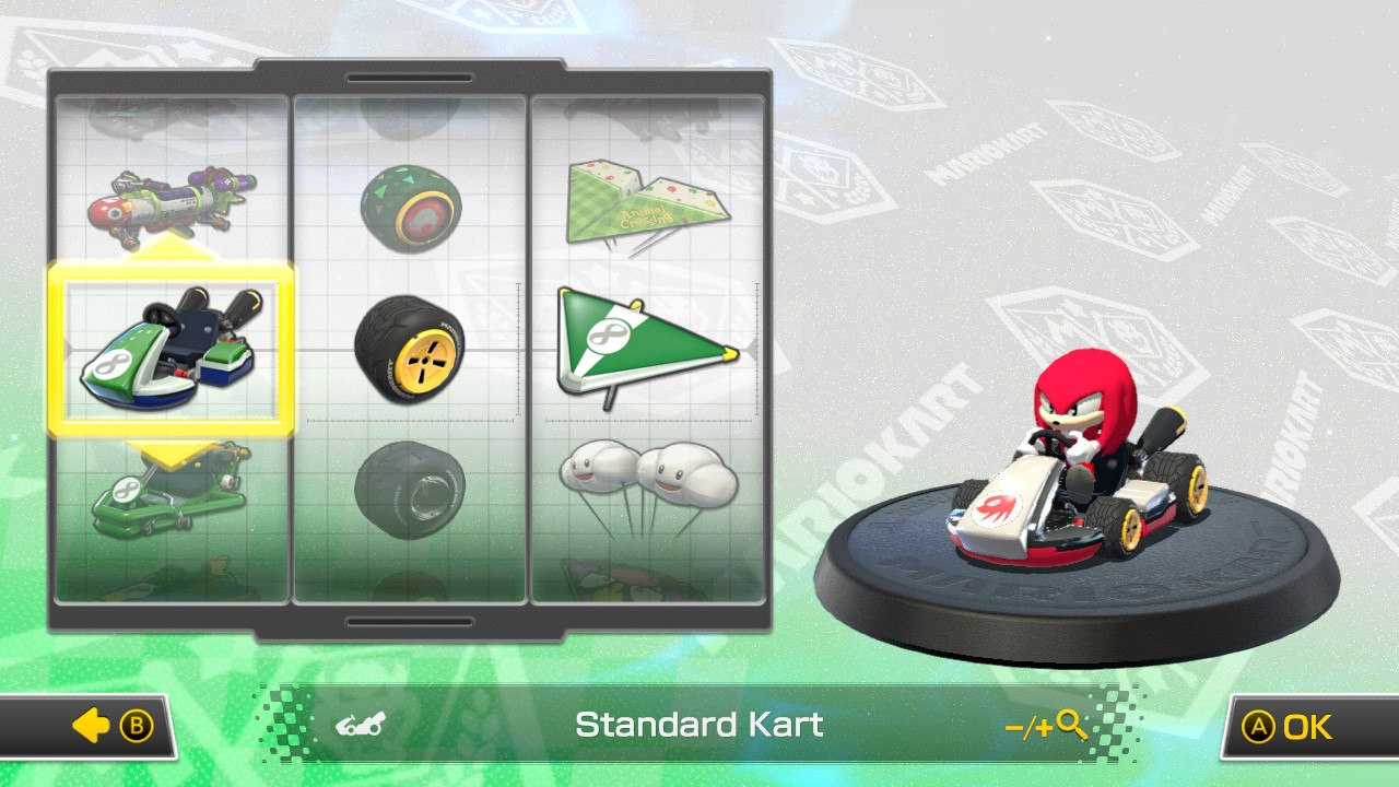 Classic Knuckles Kart Colours & Paraglider Mod for Mario Kart 8 Deluxe ...