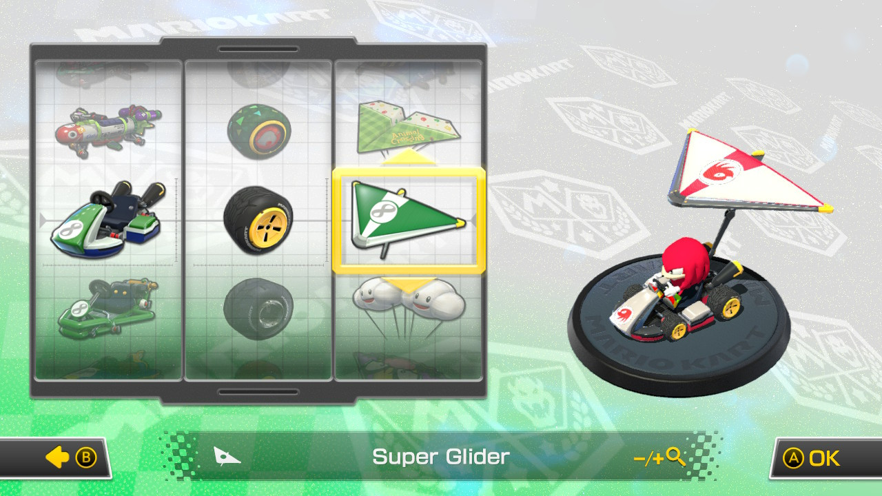 Classic Knuckles Kart Colours & Paraglider Mod for Mario Kart 8 Deluxe ...