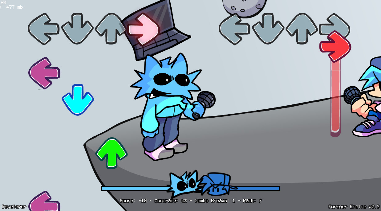 Funkin': Blue Developer [Friday Night Funkin'] [Mods]