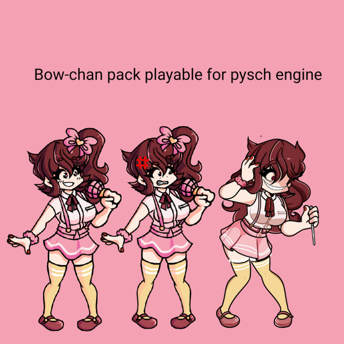 bow-chan pack playable pysch engine [Friday Night Funkin'] [Mods]