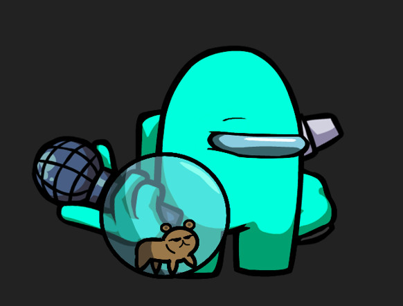 VS Cyan Crewmate: Friday Night Funkin Among Us Mod for Friday Night ...