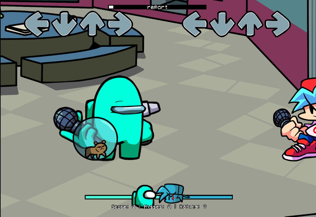 VS Cyan Crewmate: Friday Night Funkin Among Us Mod for Friday Night ...