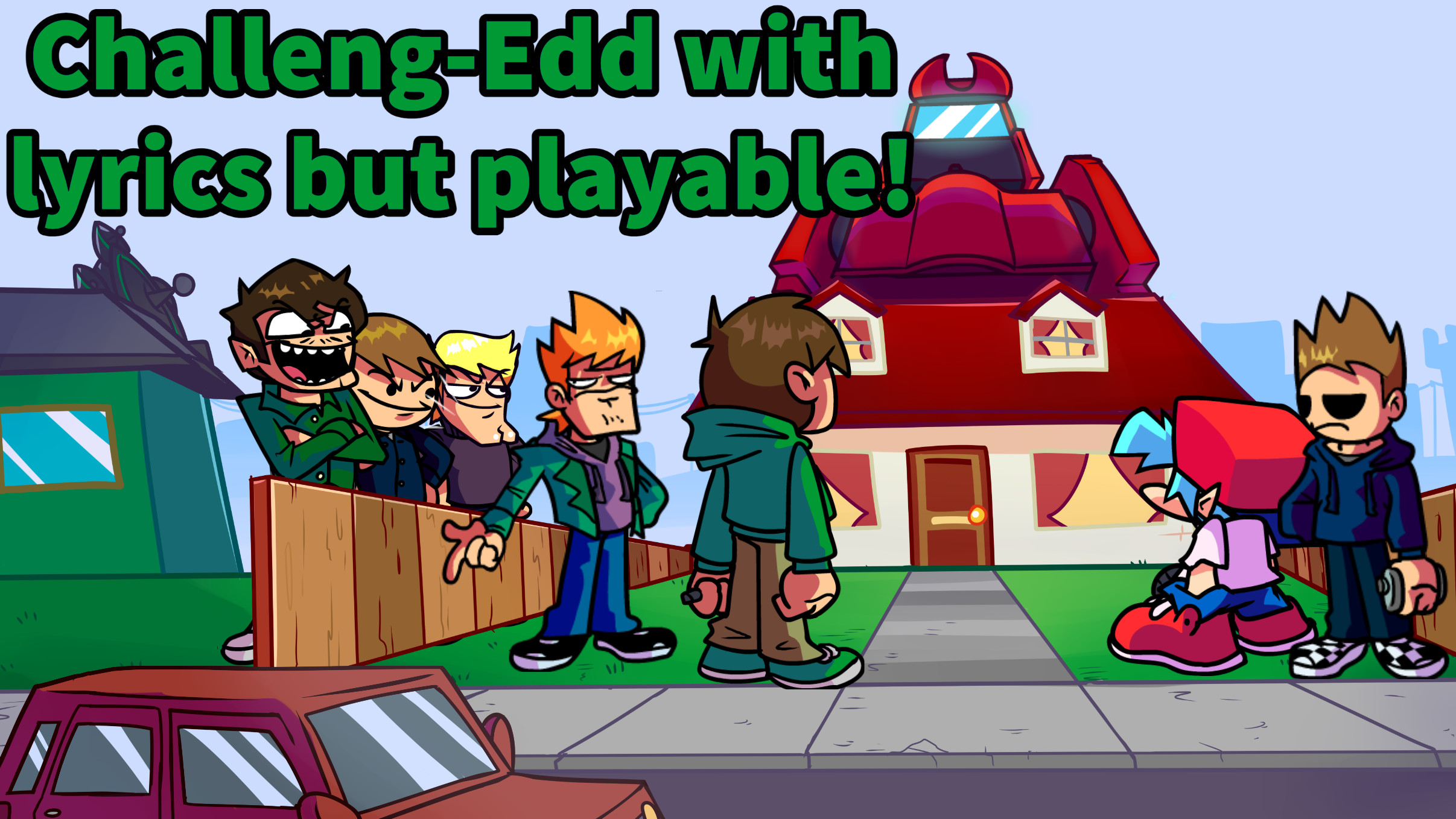 FNF Challleng-Edd with lyrics but playable! Mod for Friday Night Funkin ...