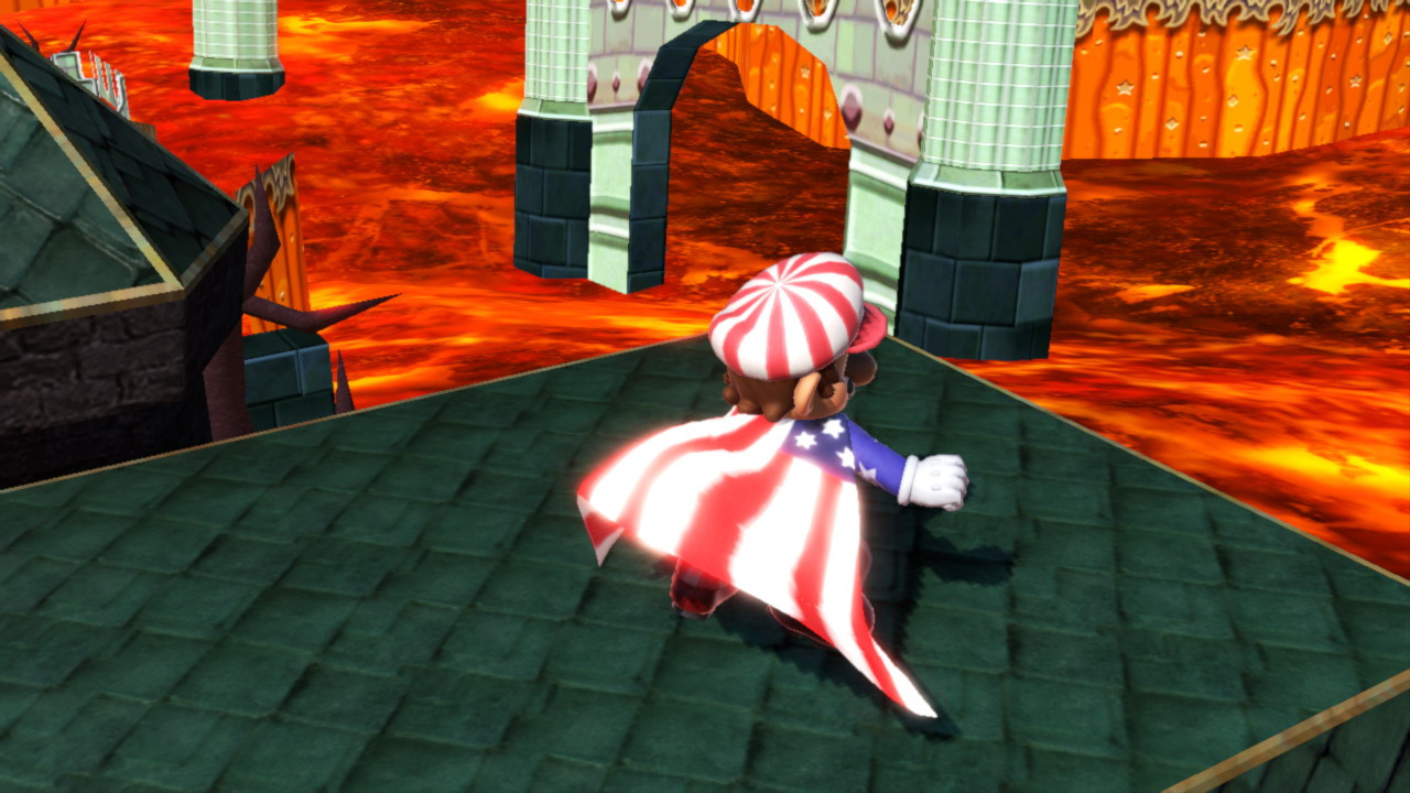 USA Cape for Mario (c01) Mod for Super Smash Bros. Ultimate | SSBU Mods