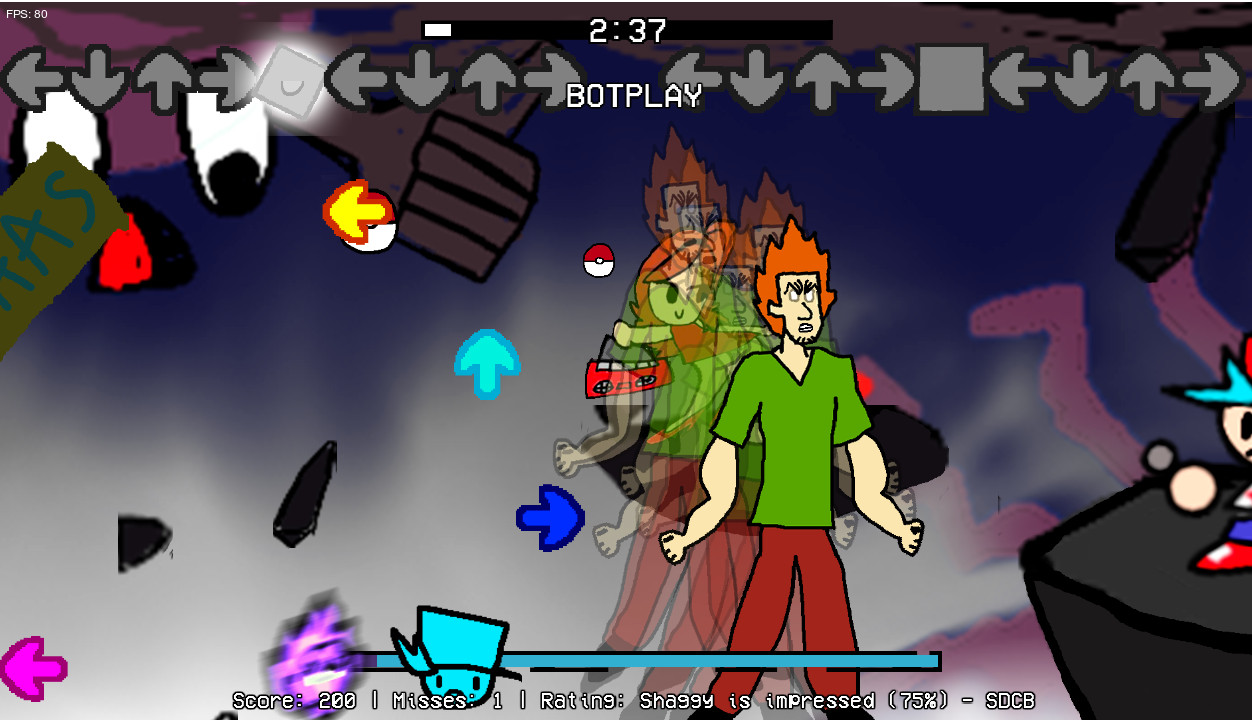 vs shaggy but bad(but it is update + demigod) Mod for Friday Night ...
