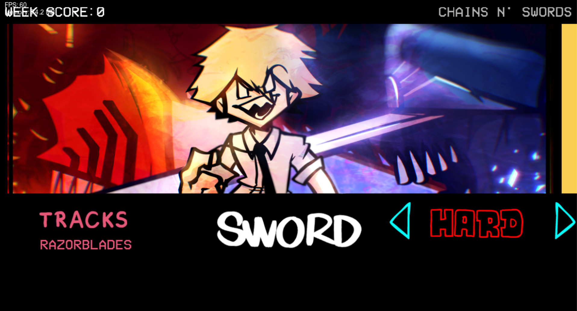 FNF CHAINSAW VS SWORD Mod for Friday Night Funkin' | FNF Mods