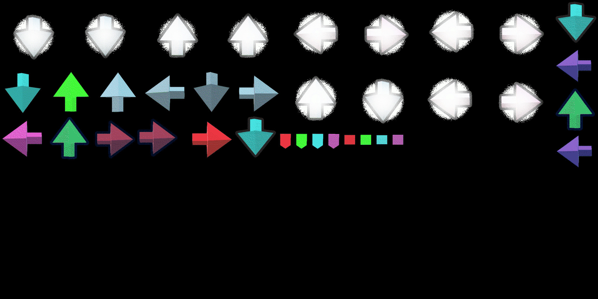 3D NOTESKIN PACK Mod for Friday Night Funkin' | FNF Mods