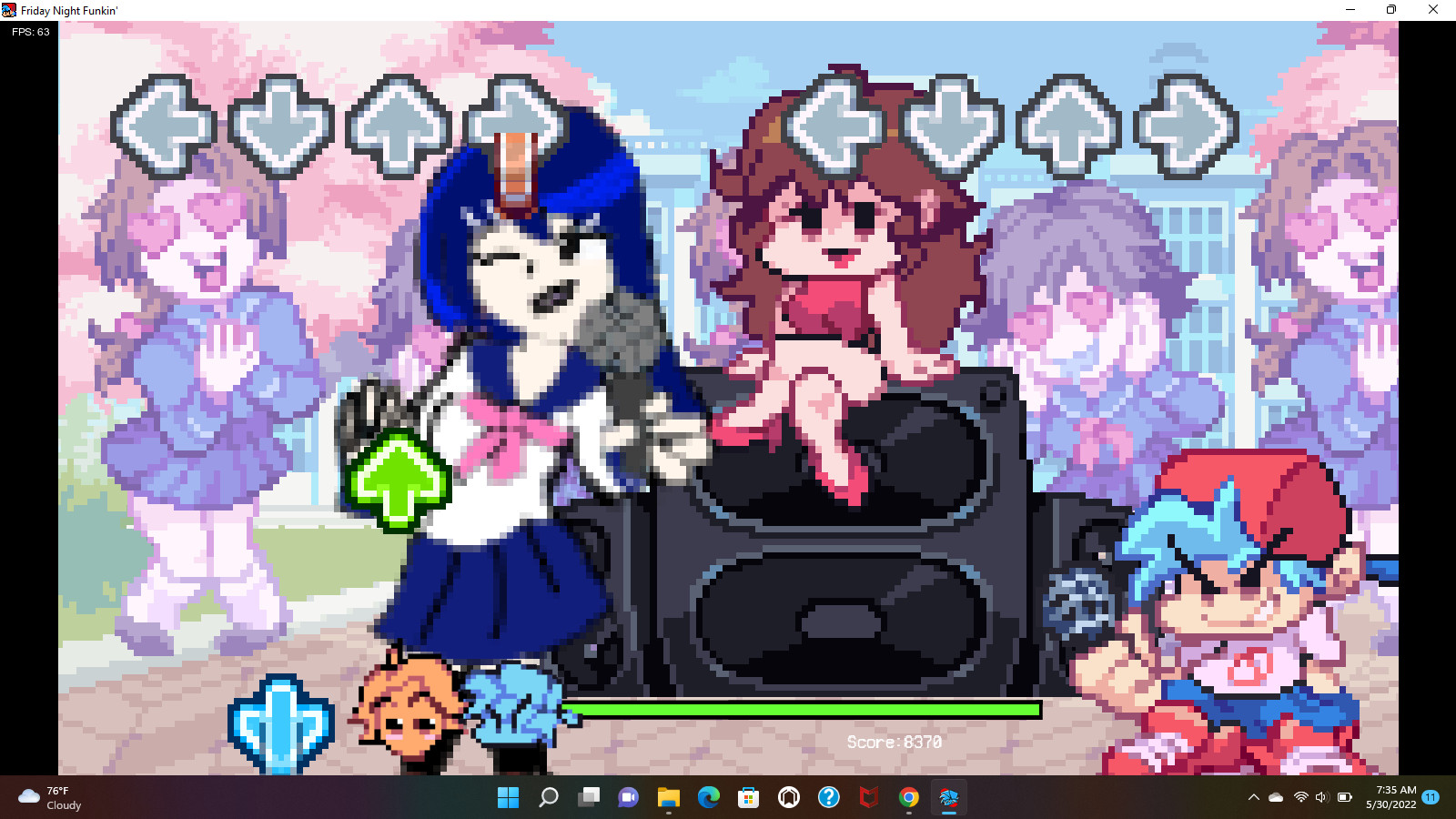 Danganronpa Sayaka Maizono over senpai Mod for Friday Night Funkin ...