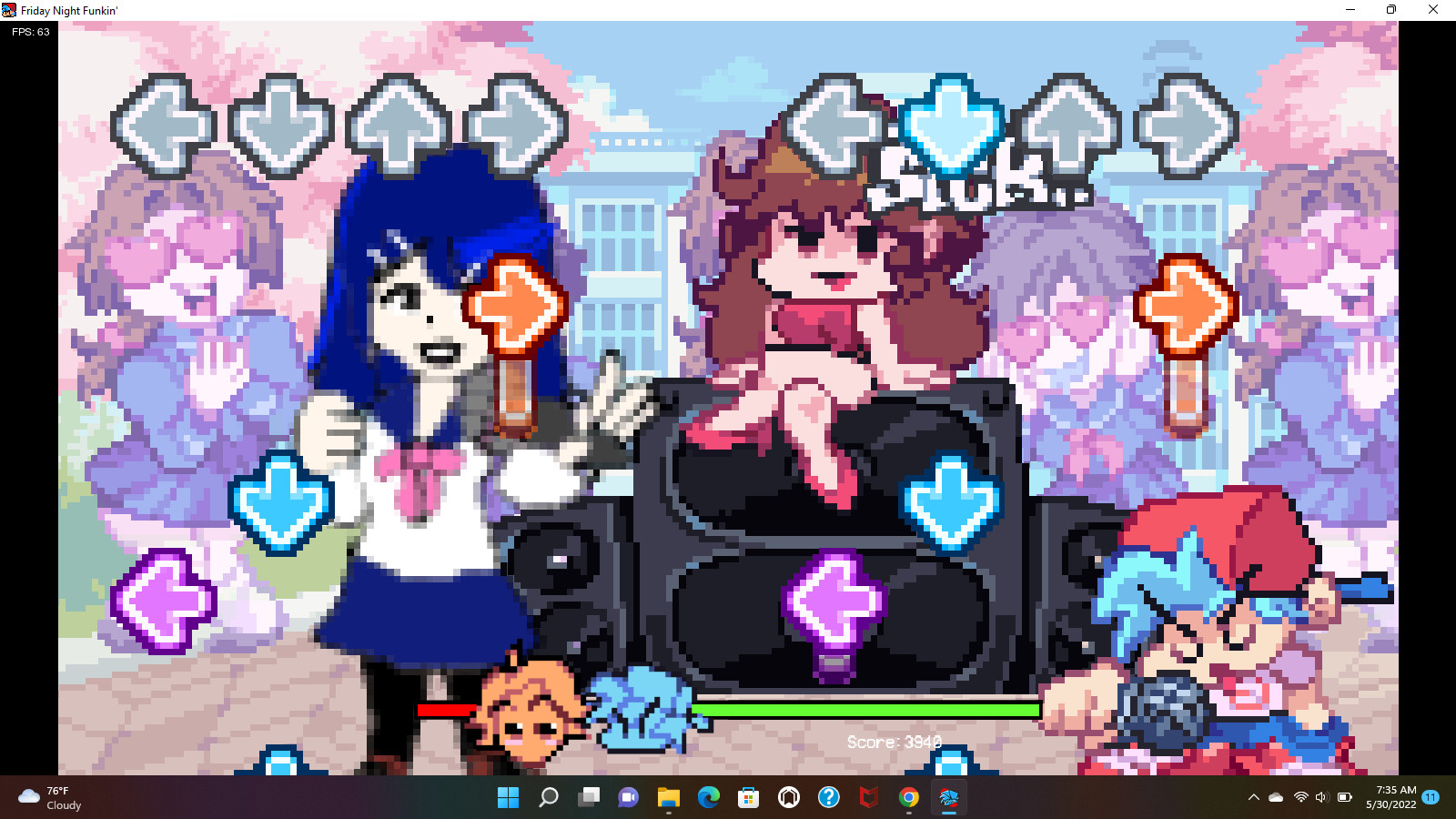 Danganronpa Sayaka Maizono over senpai Mod for Friday Night Funkin ...