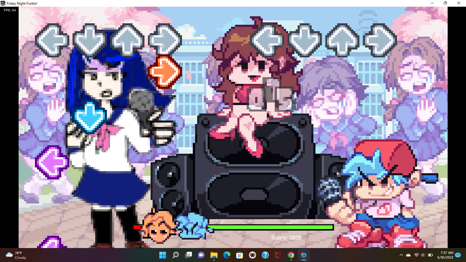 Danganronpa Sayaka Maizono over senpai Mod for Friday Night Funkin ...