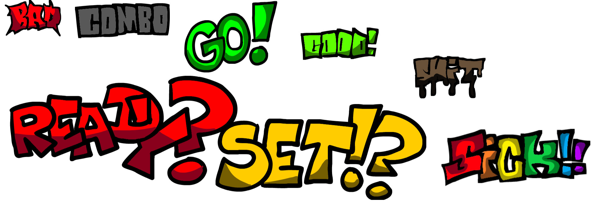 Colored the combo numbers and the countdown [Friday Night Funkin'] [Mods]