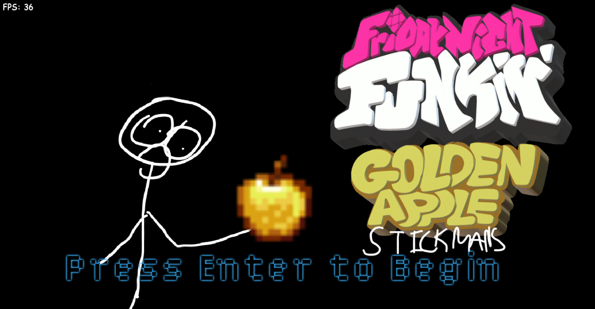Friday Night Funkin Golden Apple Stickmans Edition Mod for Friday Night ...