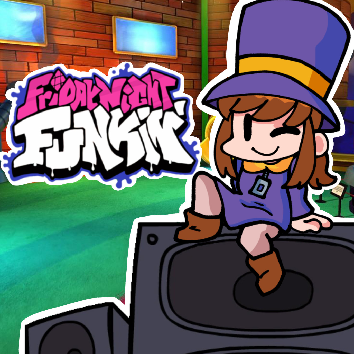 FNF: Hat Kid over Gf [Friday Night Funkin'] [Mods]