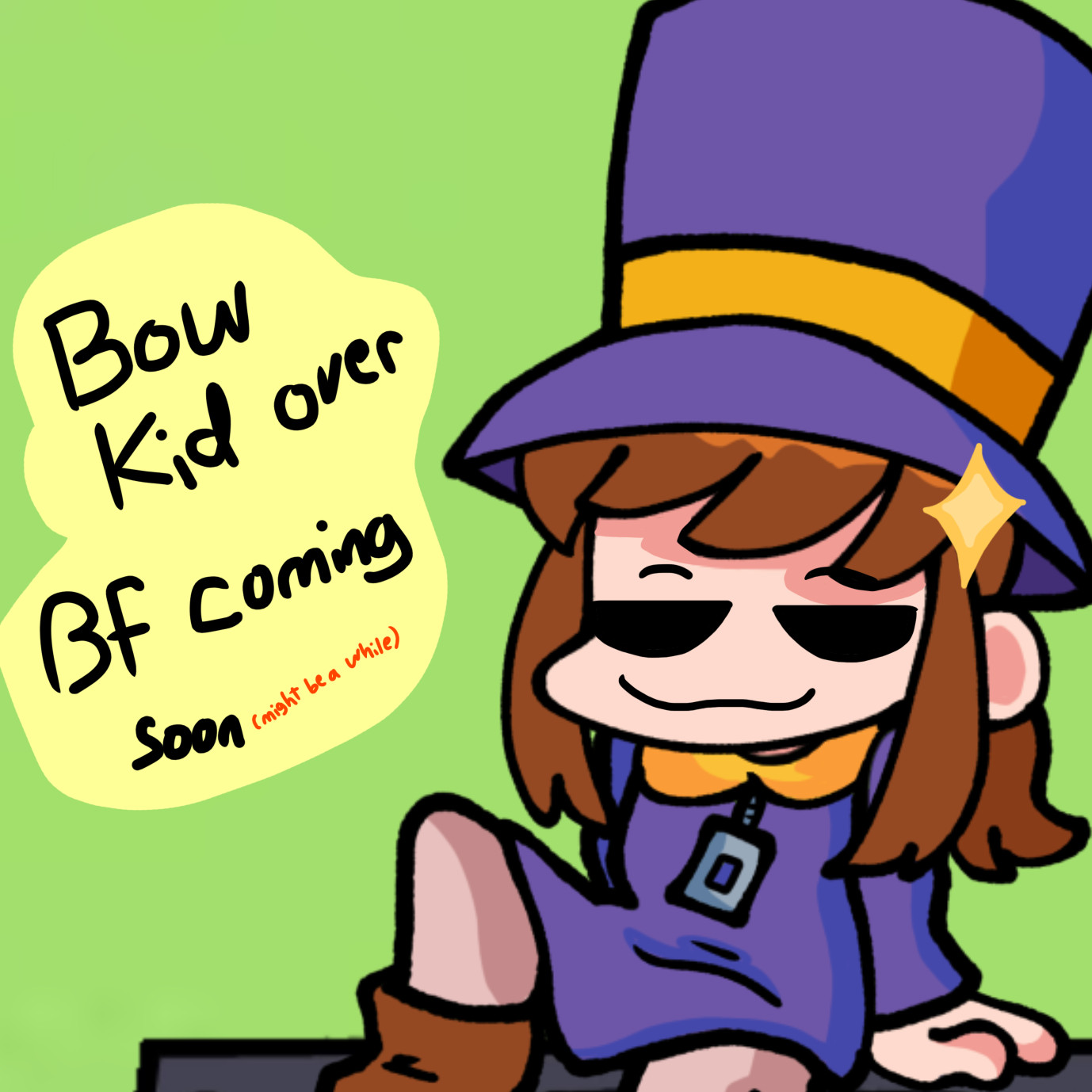 FNF: Hat Kid over Gf [Friday Night Funkin'] [Mods]