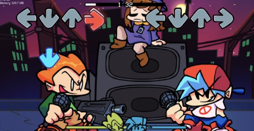 FNF: Hat Kid over Gf [Friday Night Funkin'] [Mods]