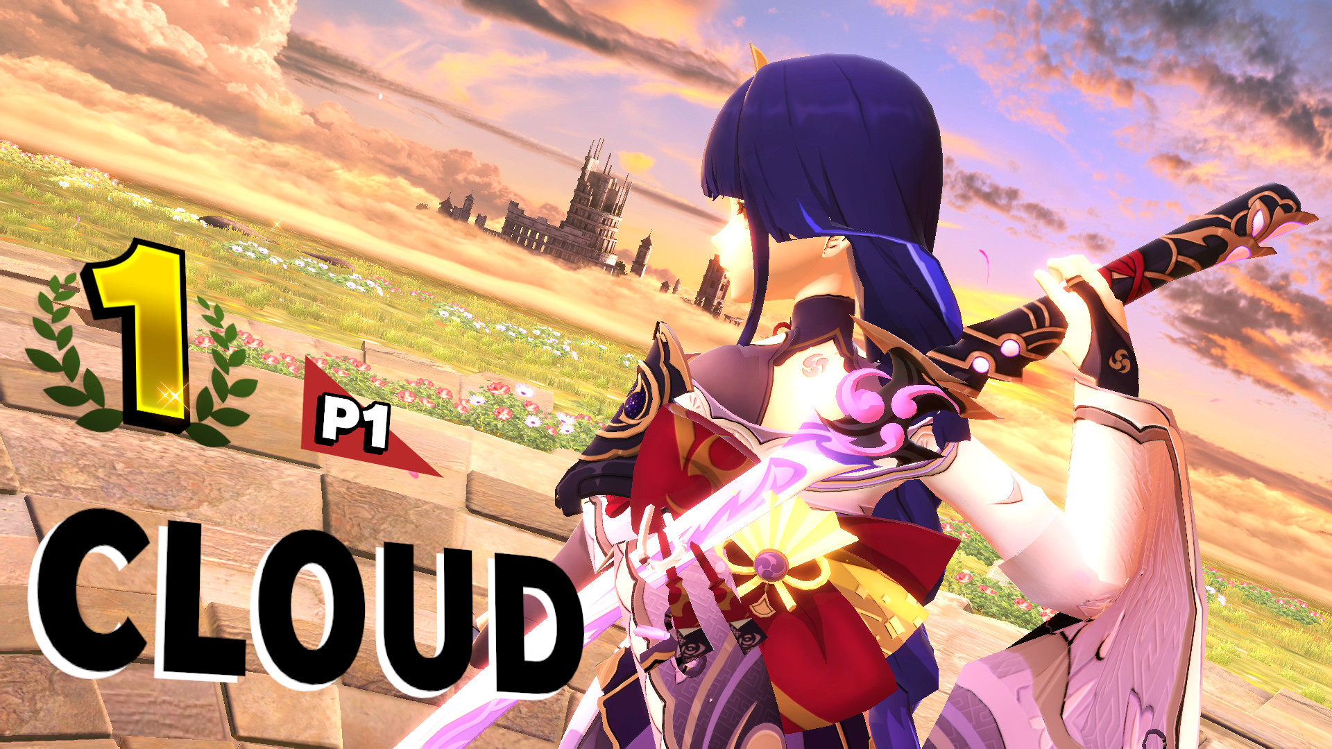 Raiden Shogun (Sword) (Genshin Impact) Mod for Super Smash Bros ...