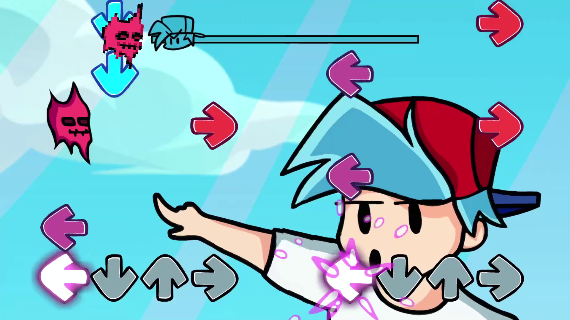 Guys Look, A Spirit (FNF Look BF VS Senpai) [Friday Night Funkin'] [Mods]