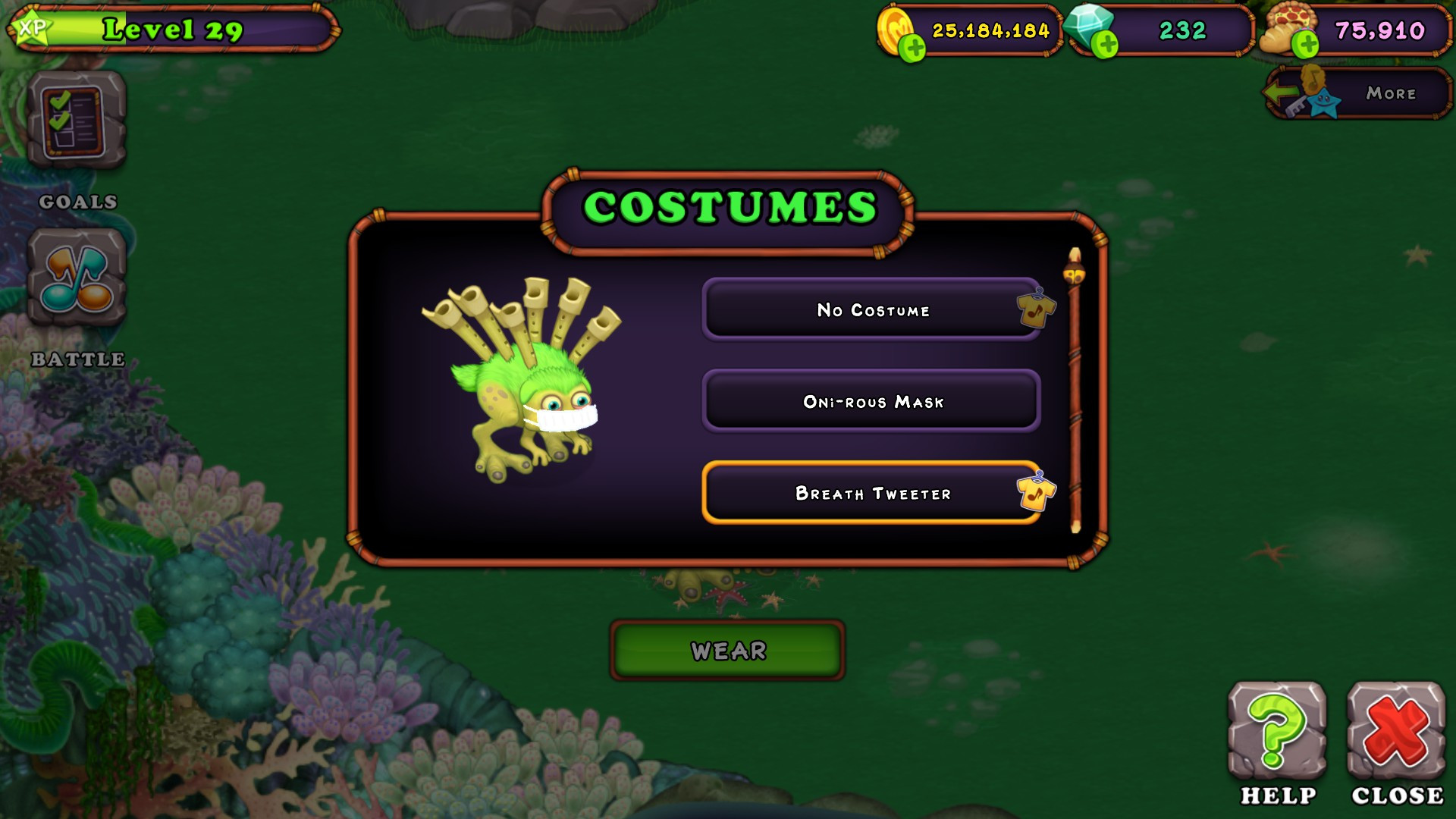 Face Mask Reedling Costume [My Singing Monsters] [Mods]