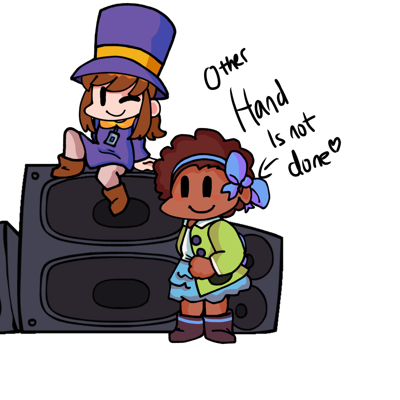 FNF: Hat Kid over Gf [Friday Night Funkin'] [Mods]