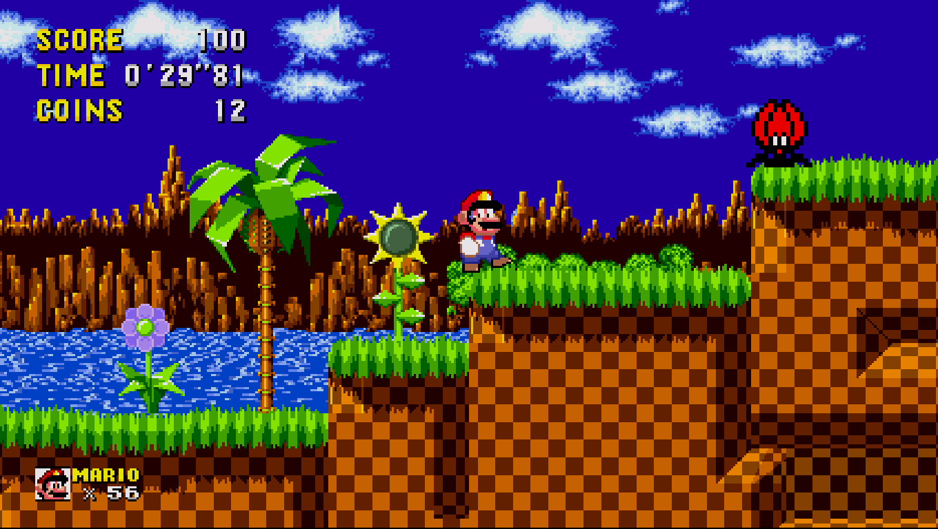 SMW Mario over Sonic Mod for Sonic the Hedgehog Forever | S1F Mods