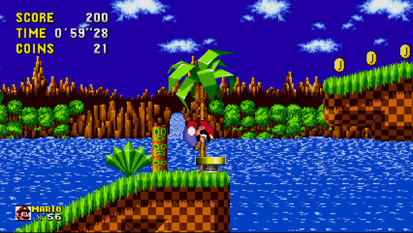 SMW Mario over Sonic Mod for Sonic the Hedgehog Forever | S1F Mods