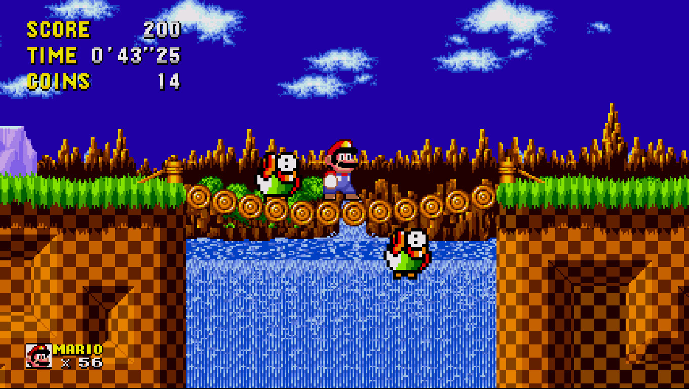SMW Mario over Sonic Mod for Sonic the Hedgehog Forever | S1F Mods