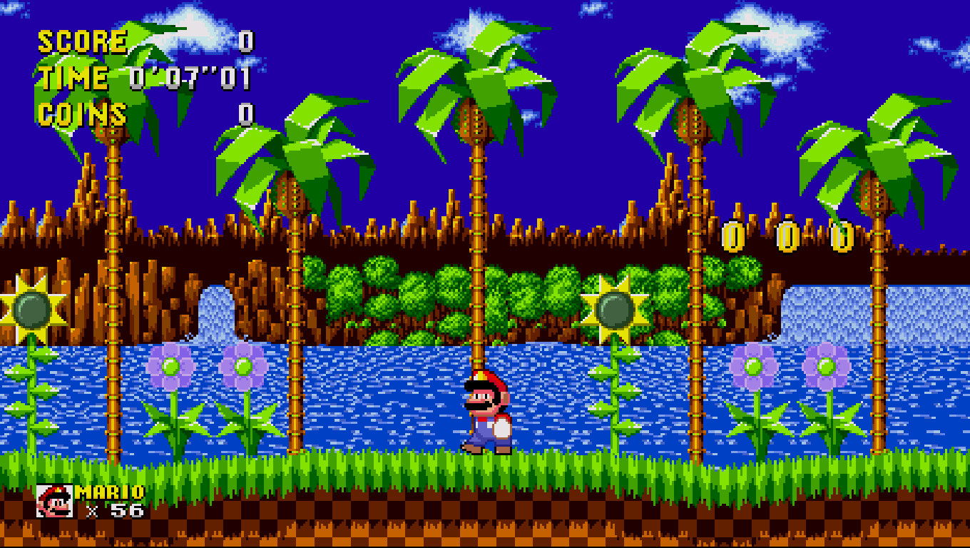 SMW Mario over Sonic Mod for Sonic the Hedgehog Forever | S1F Mods