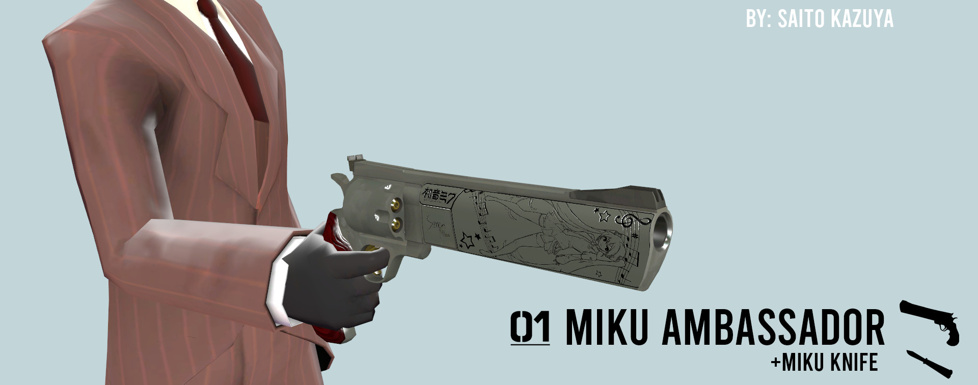 Hatsune Miku Ambassador +Miku Knife Mod for Team Fortress 2 | TF2 Mods