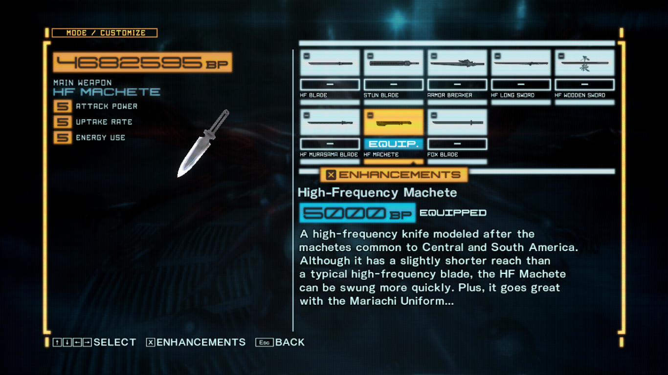 HF Knife for the Main Game [Metal Gear Rising: Revengeance] [Mods]