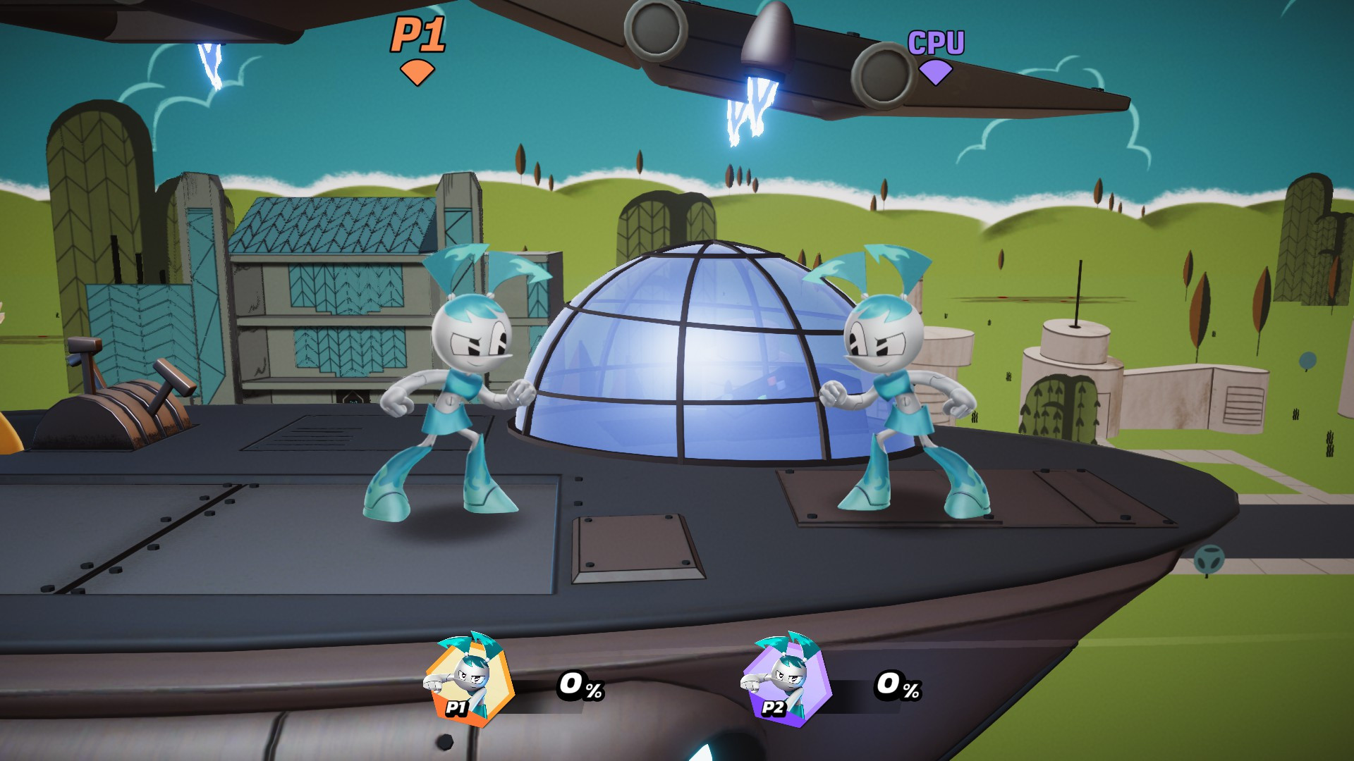 XJ9 Red hot makeover but blue [Nickelodeon All-Star Brawl] [Mods]