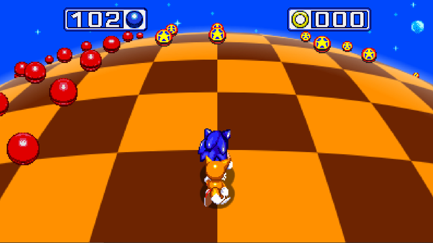Sonic Classic Bumpers in Blue Spheres Mod for Sonic 3 A.I.R. | S3AIR Mods