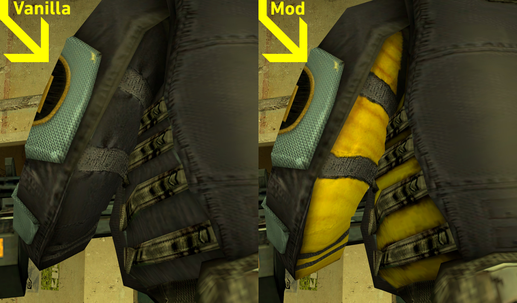Touch of Yellow + Eye Fixes for Prison Guards [Half-Life 2] [Mods]