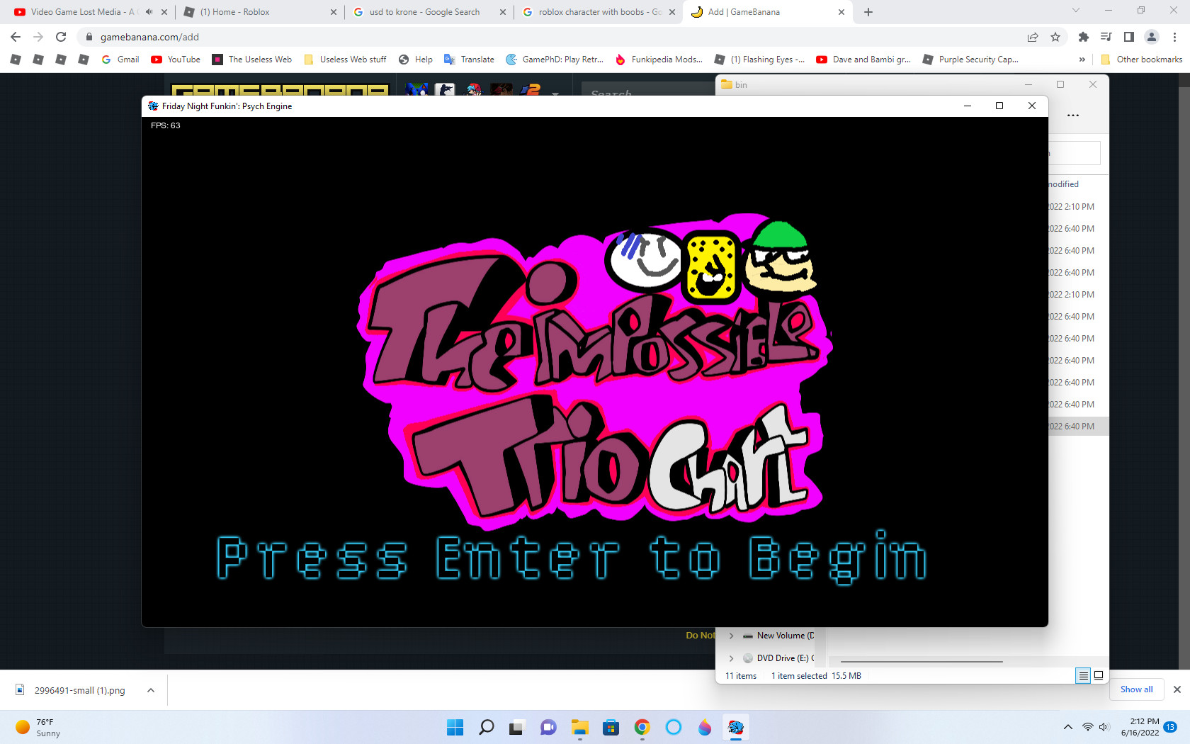 The Impossible Trio REMASTER (v2) Mod for Friday Night Funkin' | FNF Mods