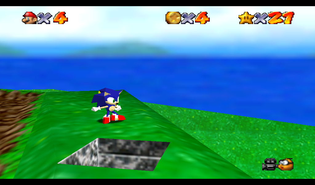 Smash Remix Sonic in Mario 64 Mod for Super Mario 64 | SM64 Mods