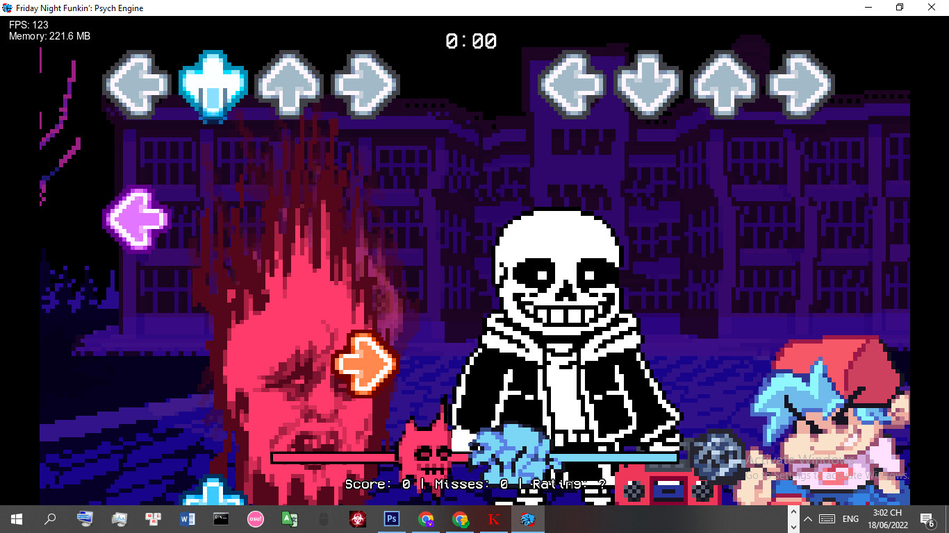 Sans Over GF Pixel Mod for Friday Night Funkin' | FNF Mods