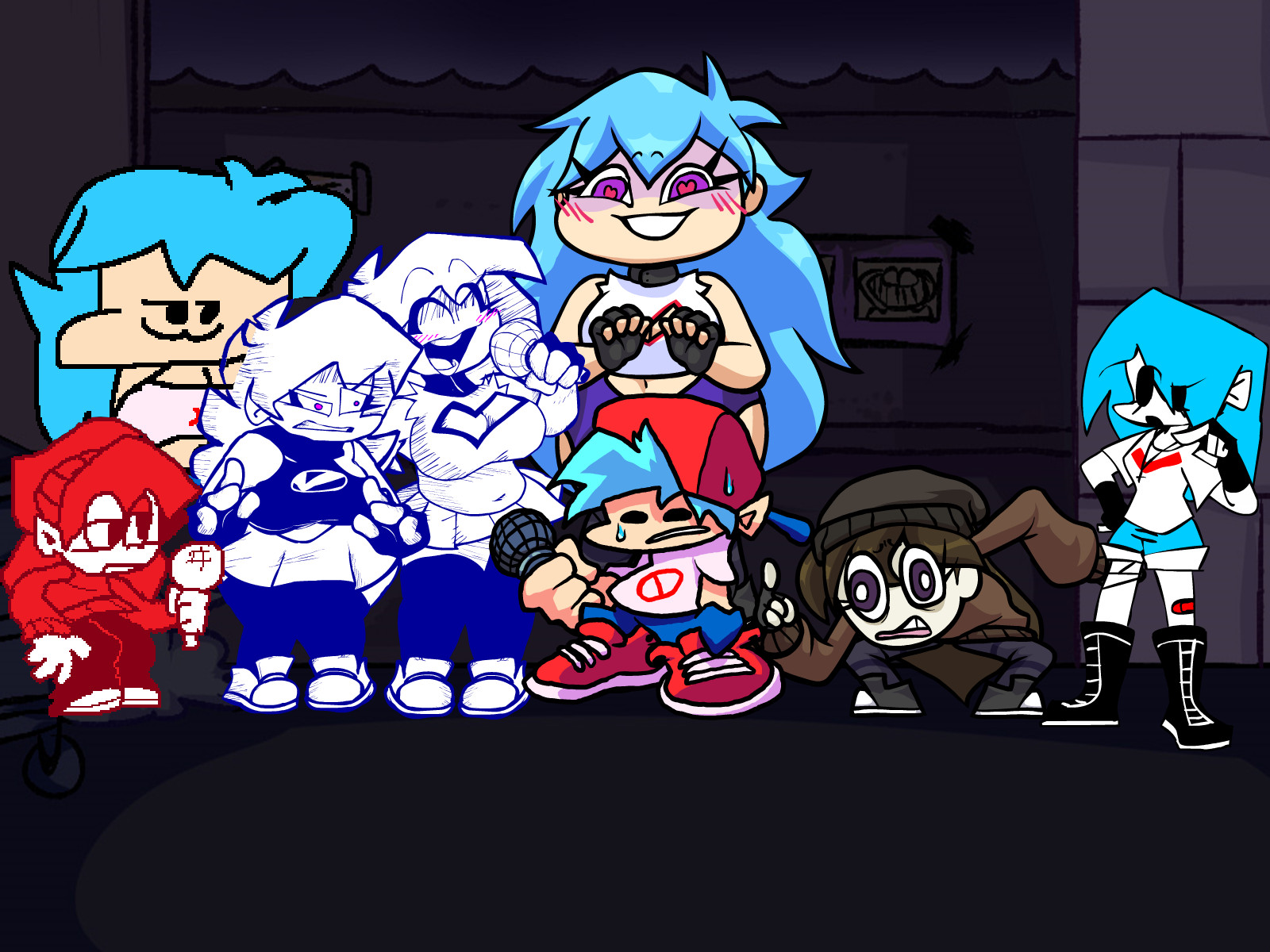 V.S SkyBlue v2 Fanmade (Unofficial) Mod for Friday Night Funkin' | FNF Mods