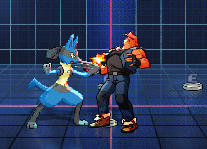 Lucario (in SOR2 Axel) [Streets of Rage 4] [Mods]