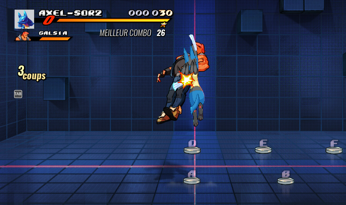 Lucario (in SOR2 Axel) [Streets of Rage 4] [Mods]
