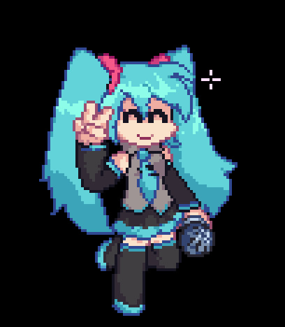 Pixel Miku(and playable) Mod for Friday Night Funkin' | FNF Mods