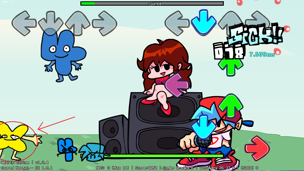 Vs Four (joke mod) Mod for Friday Night Funkin' | FNF Mods