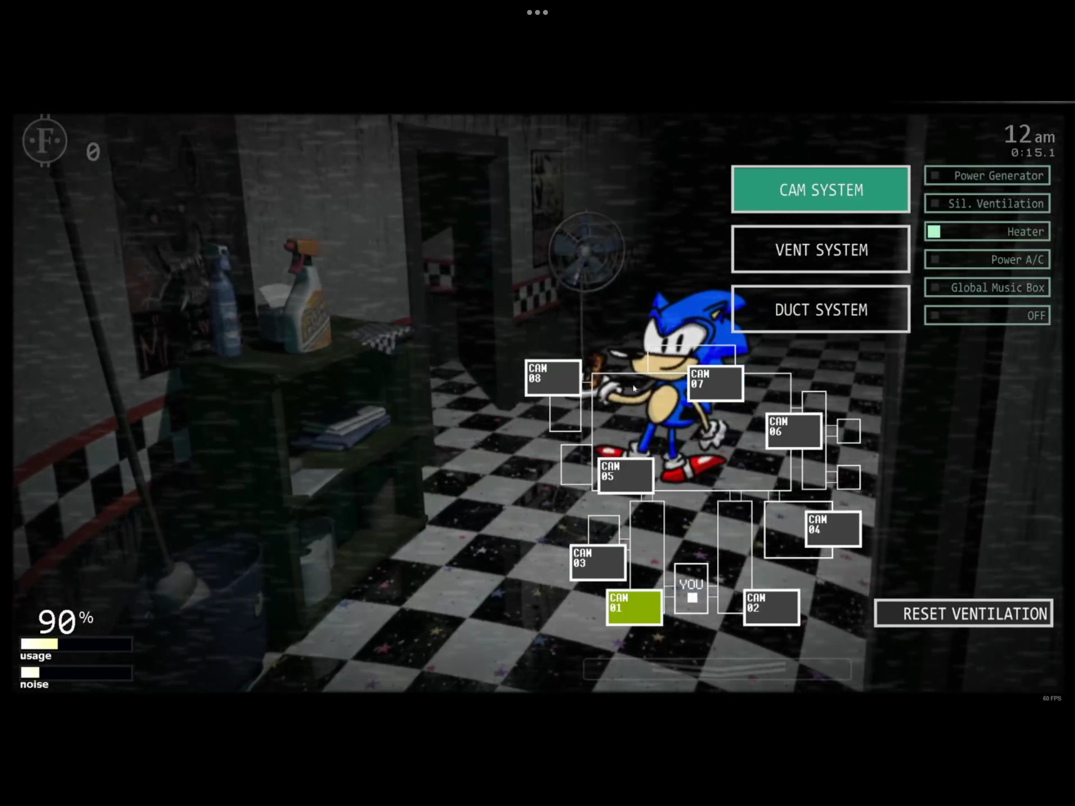 Sonic over Freddy Mod Mod for Ultimate Custom Night | UCN Mods