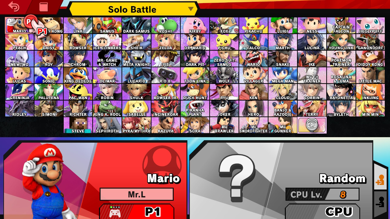 Project M Based Mario UI Mod for Super Smash Bros. Ultimate | SSBU Mods