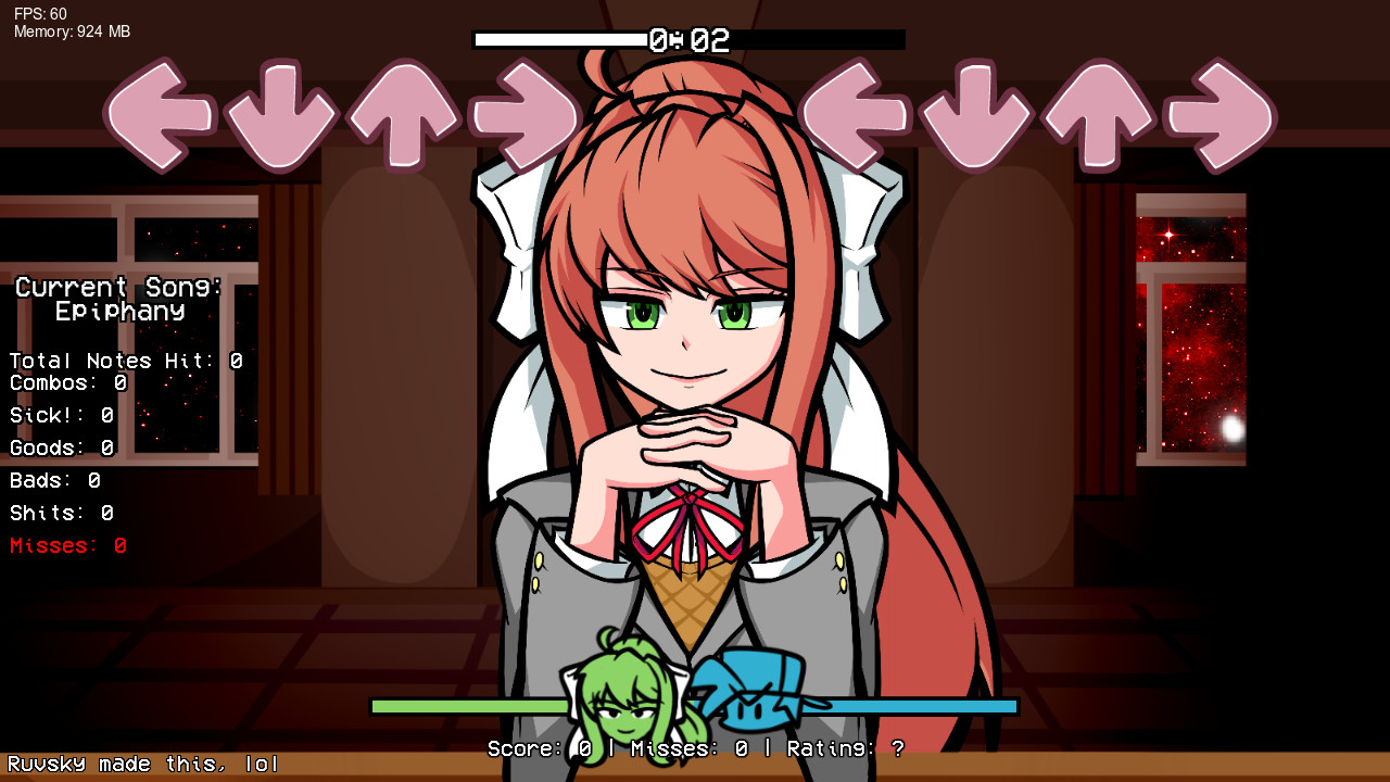 High-Effort Doki Doki Takeover Port Mod for Friday Night Funkin' | FNF Mods