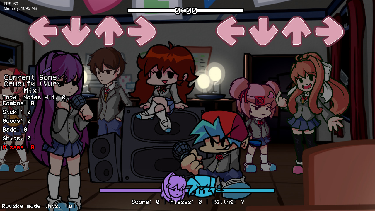 High-Effort Doki Doki Takeover Port Mod for Friday Night Funkin' | FNF Mods