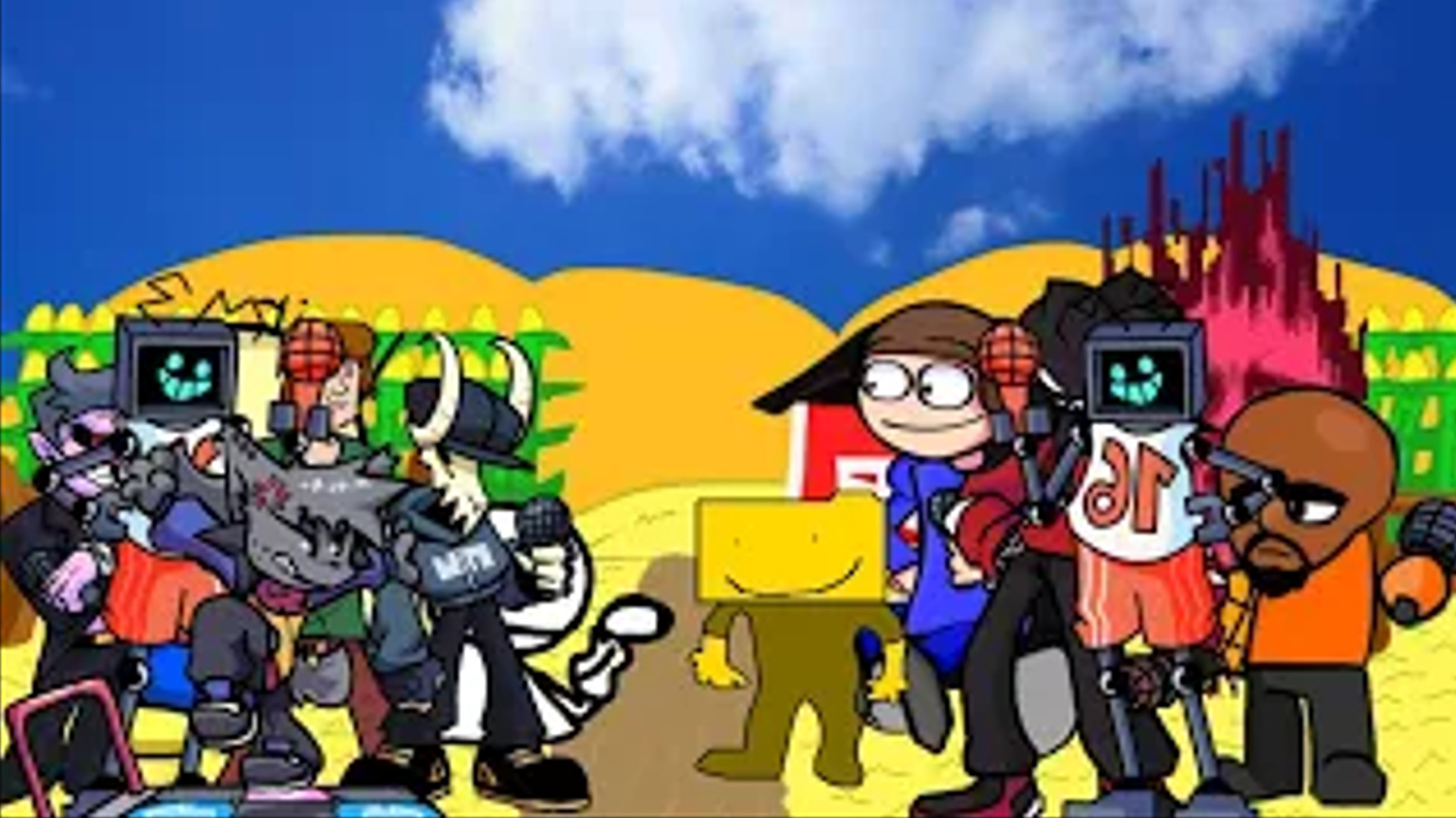 fnf old corn theft but everyone sings it Mod for Friday Night Funkin ...