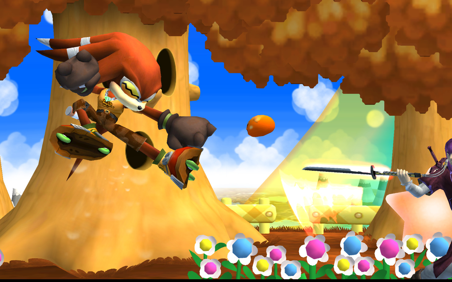 Pumpkin Hill Jet Set Knuckles V2 Mod for Super Smash Bros. Brawl ...