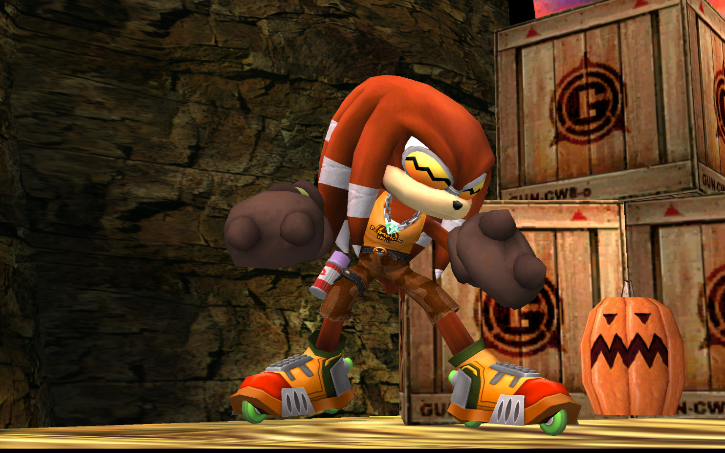 Pumpkin Hill Jet Set Knuckles V2 Mod for Super Smash Bros. Brawl ...