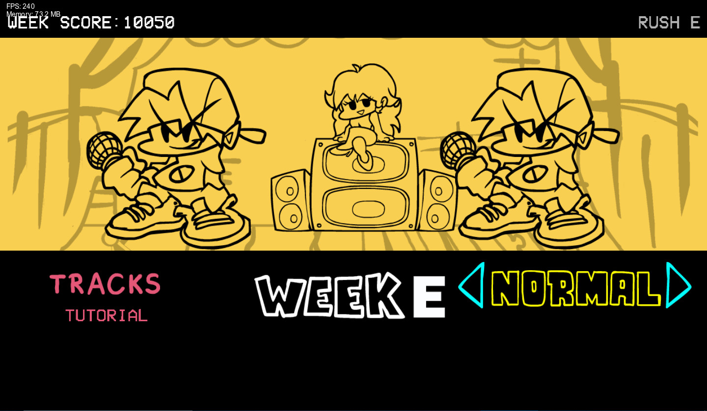 FNF Rush E Mod v1.2 Mod for Friday Night Funkin' | FNF Mods