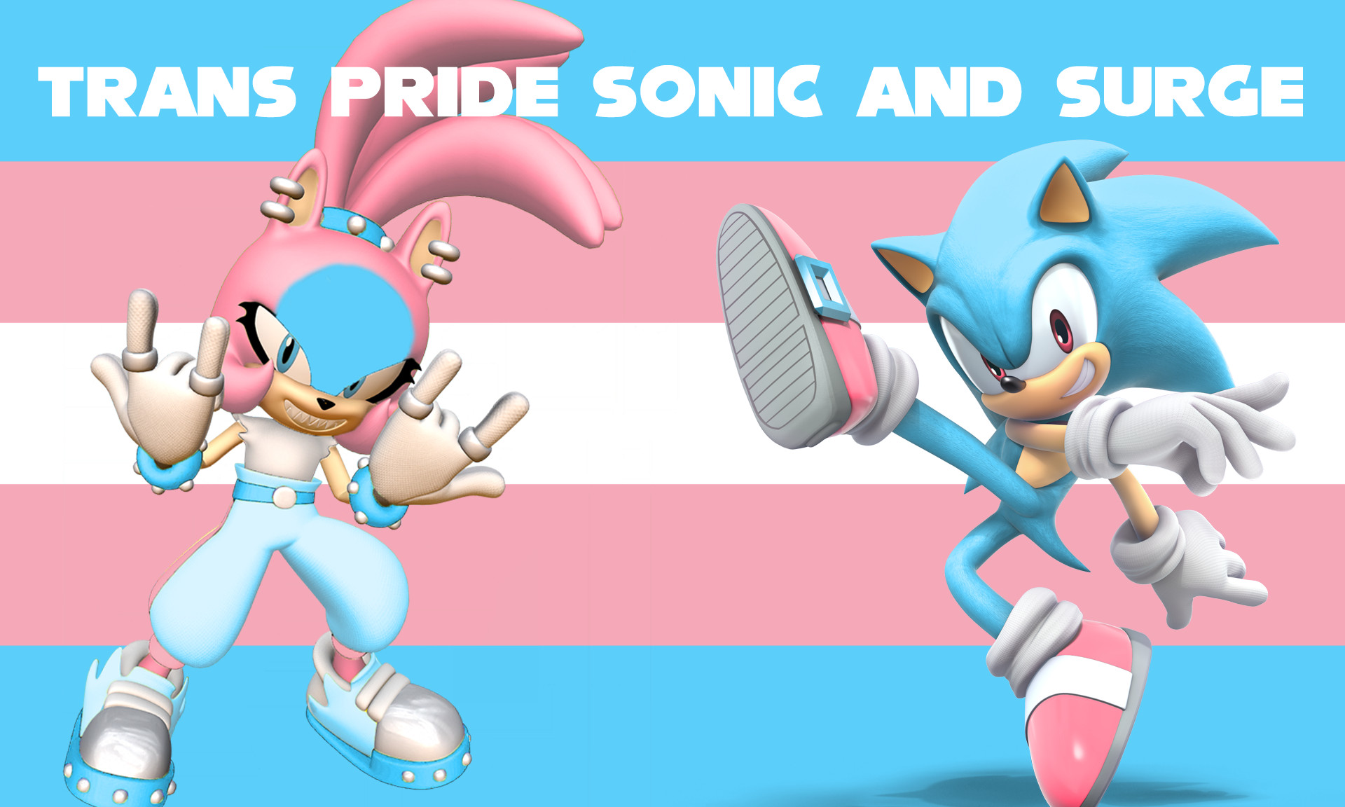 Trans Pride Sonic & Surge Mod for Super Smash Bros. Ultimate | SSBU Mods